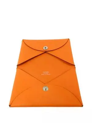 Hermès Calvi Mysore Card Holder - Orange