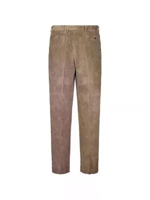 CELLAR DOOR Pleated Corduroy Trousers - Neutrals