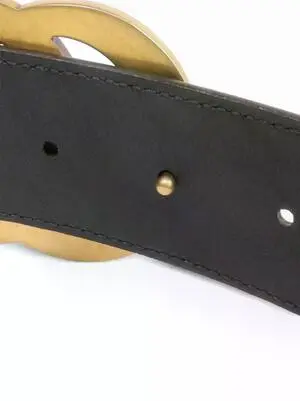 Gucci Gg Marmont Leather Belt - Black