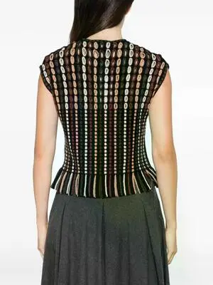 Ulla Johnson Crochet-knit Peplum Top - Black