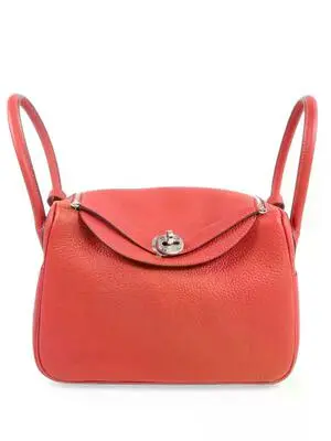 Hermès Lindy 26 Leather Tote Bag Red