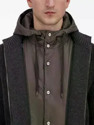 Herno Ribbed-knit Zip-up Cardigan