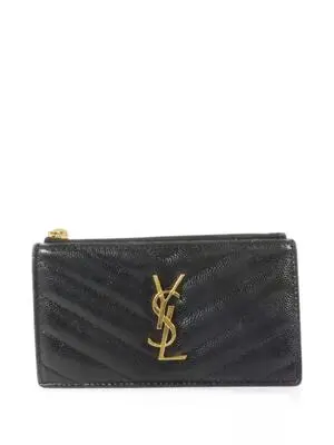 Saint Laurent Quilted Card Case - Black
