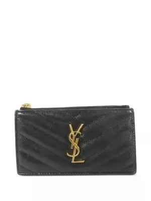 Saint Laurent Quilted Card Case - Black