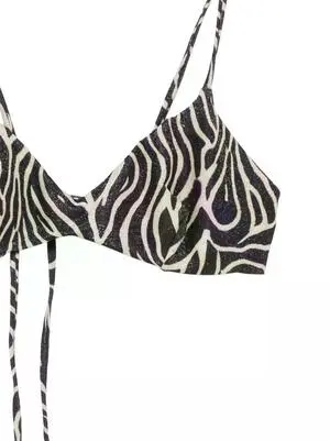 MATINEE Zebra-print Glitter-effect Bikini
