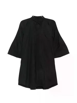 Sacai Flared-sleeve Shirt Mini Dress - Black