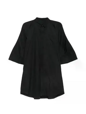 Sacai Pleated-back Wide-sleeve Mini Shirt Dress