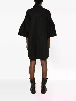 Sacai Pleated-back Wide-sleeve Mini Shirt Dress