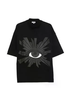 HOUSE OF ERRORS Graphic-print High-neck T-shirt - Black