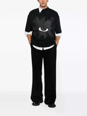 HOUSE OF ERRORS Graphic-print High-neck T-shirt