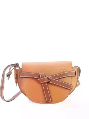 Loewe Gate Shoulder Bag Leather Mini Crossbody Bag - Brown