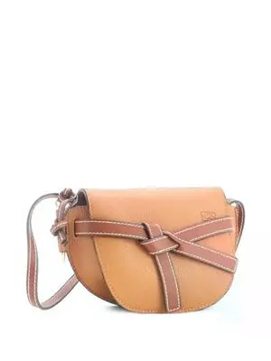 Loewe Gate Shoulder Bag Leather Mini Crossbody Bag - Brown