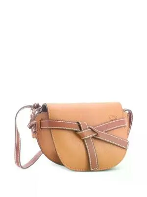 Loewe Gate Shoulder Bag Leather Mini Crossbody Bag - Brown