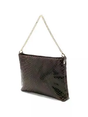 MARC ELLIS Ester Py Snake-effect Leather Shoulder Bag - Brown