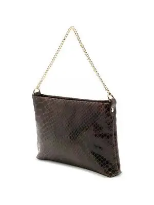 MARC ELLIS Ester Py Snake-effect Leather Shoulder Bag - Brown