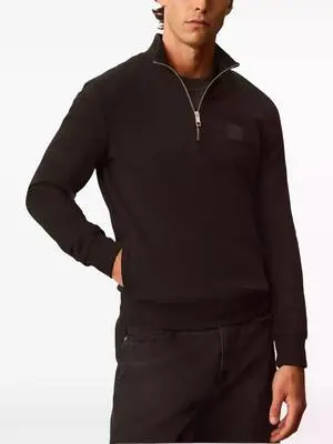 Calvin Klein Quarter-zip Logo-patch Sweater