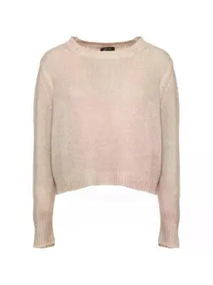 Avant Toi Fine-knit Ribbed-trim Sweatshirt - Neutrals
