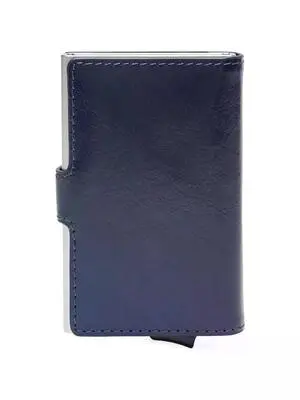 THE BRIDGE Logo-embossed Leather Cardholder - Blue