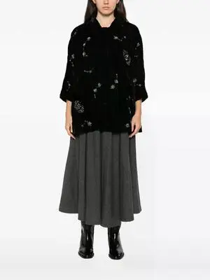 AODRESS Sequin-embellished Velvet Jacket