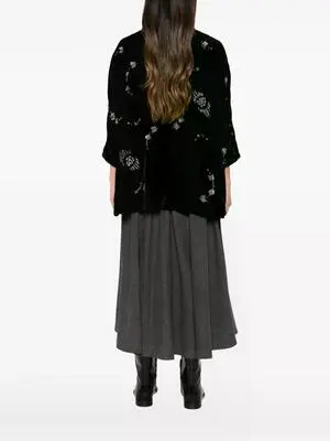 AODRESS Sequin-embellished Velvet Jacket