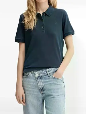 Marc O'polo Logo-embroidered Piqué Polo Shirt - Blue