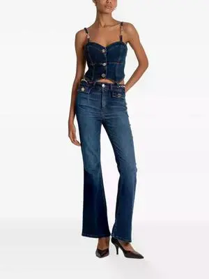 FRACOMINA Chain-link Flared Jeans - Blue