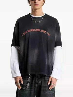 MISBHV Logo-print Faded-effect T-shirt