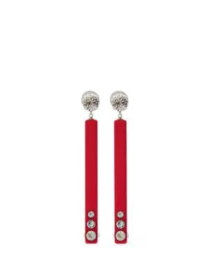 Isabel Marant Étoile Karlie Crystal-embellished Earrings - Red