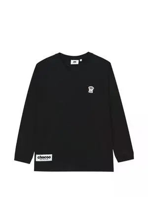CHOCOOLATE Logo-patch Long-sleeve T-shirt - Black