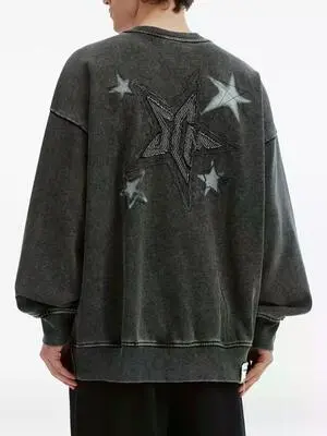 FIVE CM Star-patch Acid-wash Sweatshirt
