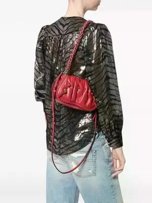Isabel Marant Étoile Bolton Ruched Leather Shoulder Bag - Red