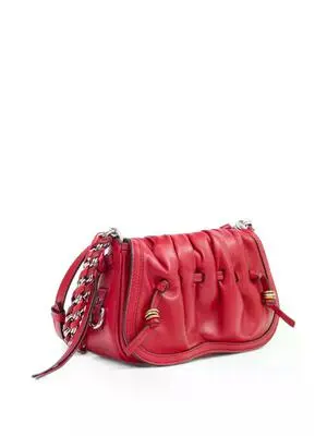 Isabel Marant Étoile Bolton Ruched Leather Shoulder Bag - Red