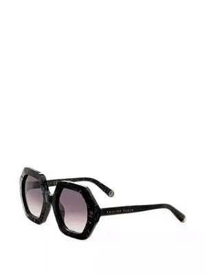 Philipp Plein Marbled-print Sunglasses - Black