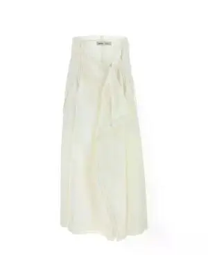 Carven Contrast-stitch Draped Skirt