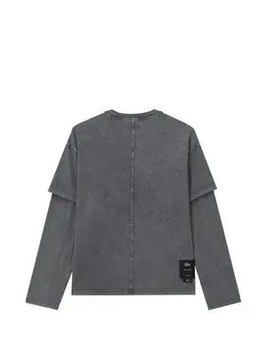 Izzue Layered-sleeve Panelled T-shirt - Grey