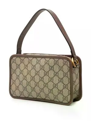 Gucci 2016-2026 Small Gg Supreme Web Ophidia Top Handle Bag Satchel - Neutrals