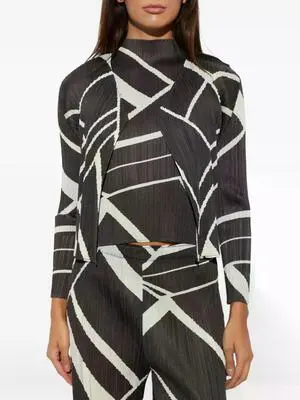 Issey Miyake Pleated Geometric-print Jacket