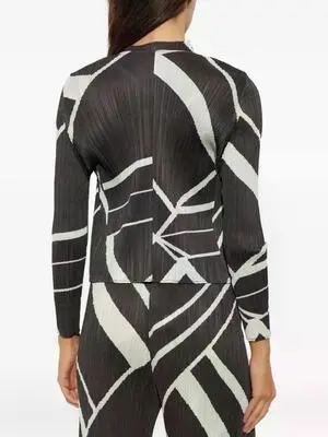 Issey Miyake Pleated Geometric-print Jacket