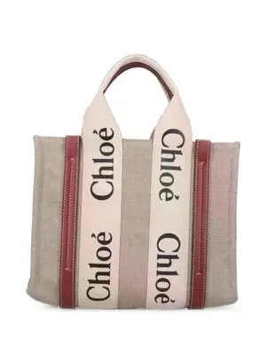 Chloé Small Woody Logo-strap Tote Bag - Neutrals