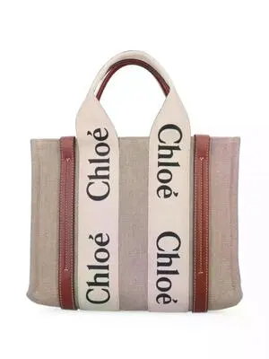 Chloé Small Woody Logo-strap Tote Bag