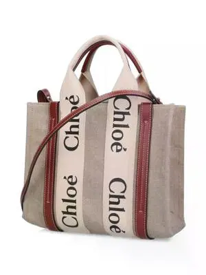 Chloé Small Woody Logo-strap Tote Bag
