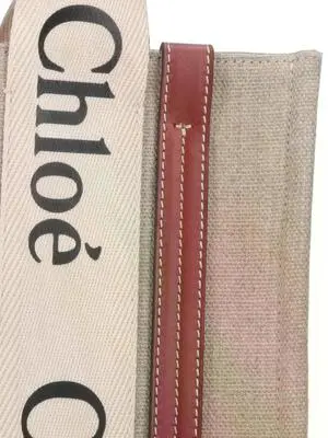 Chloé Small Woody Logo-strap Tote Bag