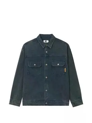 Izzue Corduroy-texture Patch-pocket Jacket - Blue