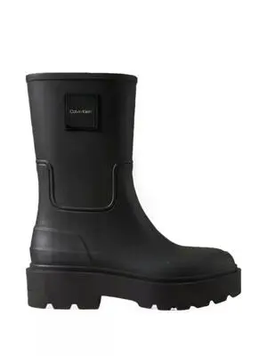 Calvin Klein Logo-patch Chunky Boots - Black