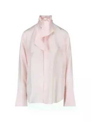 SA SU PHI Tie-neck Silk Shirt - Pink