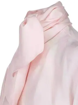SA SU PHI Tie-neck Silk Shirt