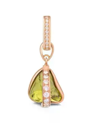 CLARA CHEHAB Liberté Diamond And Peridot Charm - Pink