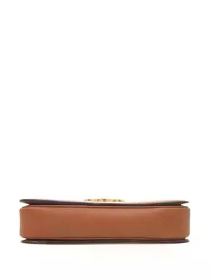 Celine 2000-2026 Classique Canvas And Calfskin Triomphe Crossbody Bag