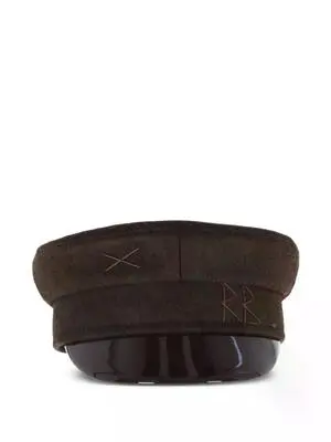 Ruslan Baginskiy Baker Boy-embroidered Hat - Brown