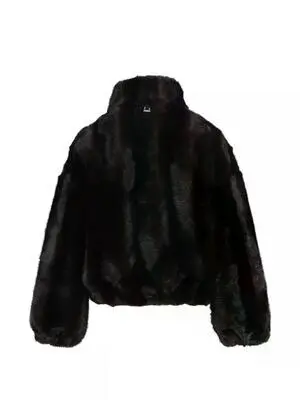 Apparis Iris Cropped Bomber Jacket - Black
